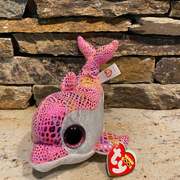 Ty | Toys | Nwt Sparkles The Dolphin Ty Beanie Boo | Poshmark